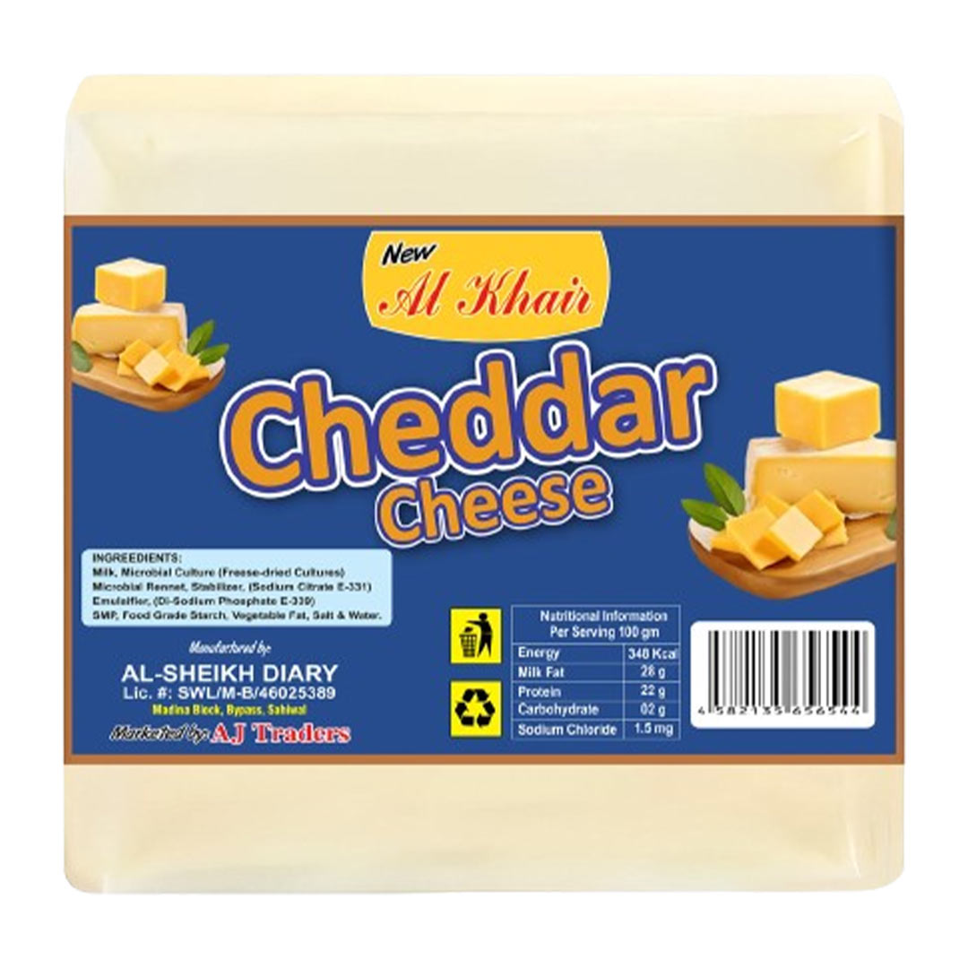 Al Khair Cheddar Cheese Block - Euphoria Rajani